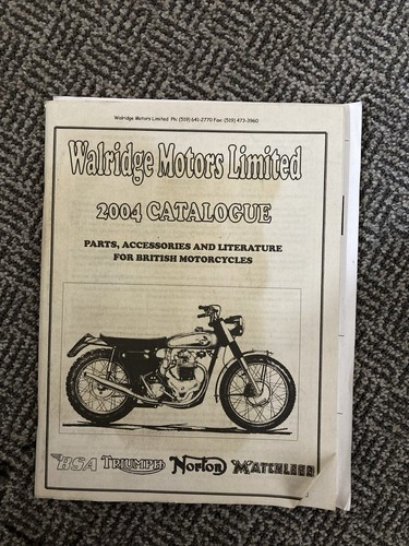 2004 Motorcycle catalogue - BSA Triumph Walridge Motors Limited | eBay