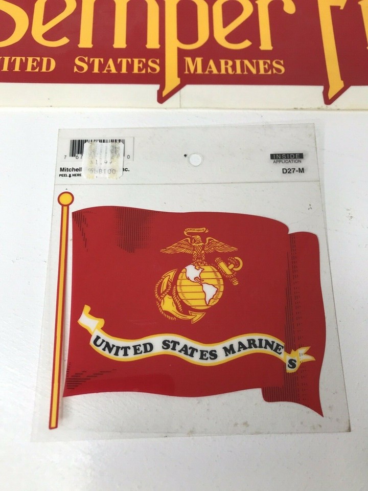 Vintage US Marine Corps Bumper Semper Fi Stickers/ Decals USMC ~ Lot/5 ...