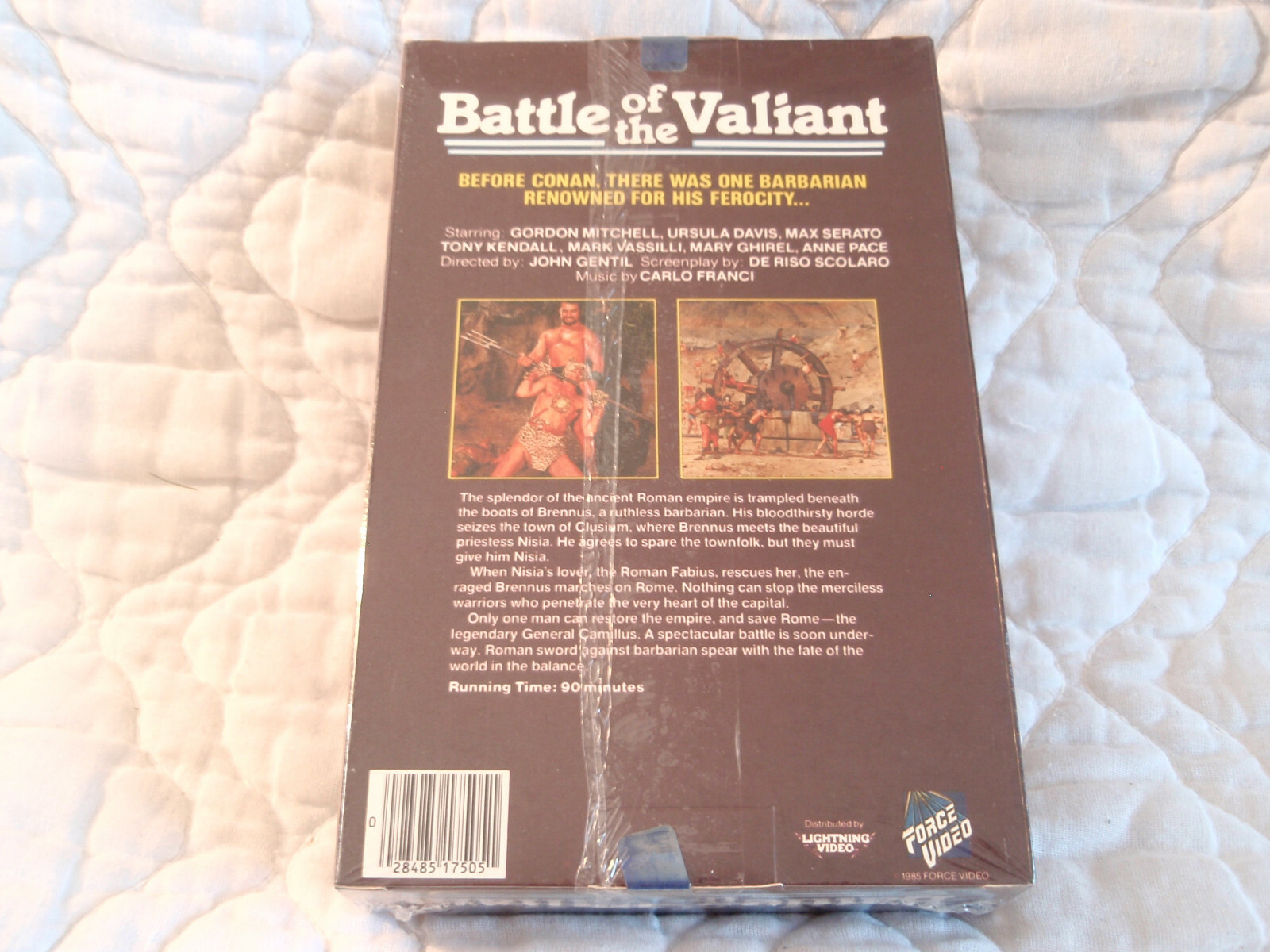 BATTLE OF THE VALIANT VHS SEALED FORCE VIDEO BIG BOX ITALIAN SWORD ...