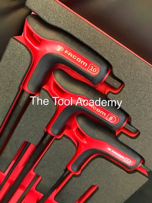 Facom Tools Foam Module 3mm - 10mm Hex Allen Key Set Power Handle T ...