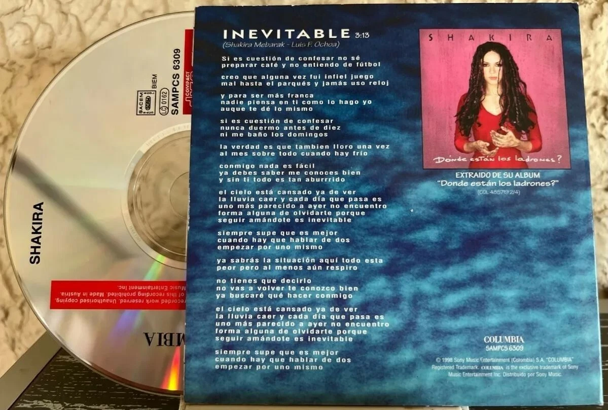 Shakira Spanish Album Cover