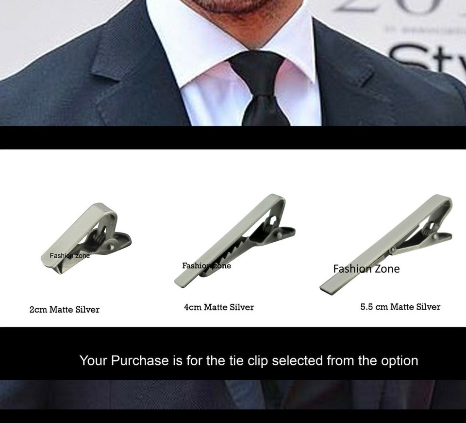 Mens Tie Clip Skinny Tie Clip Pin Silver, Gold, Gun Metal, 5cm 4cm 2cm ...