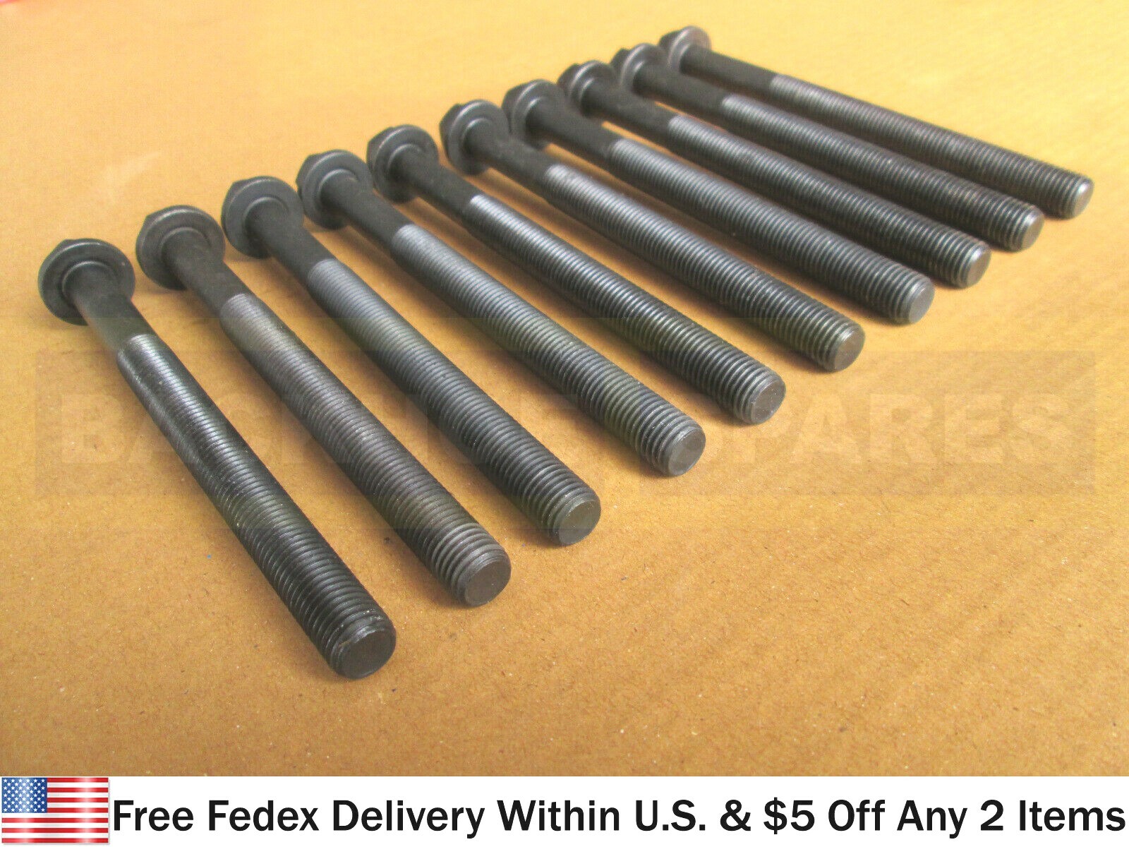 JCB PARTS - JCB ENGINE CYLINDER HEAD BOLT M12 X 140, 10 PCS (PART# 320/ ...