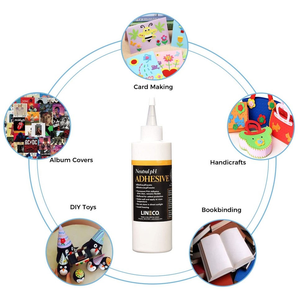 Neutral pH Adhesive 8Oz Acid-Free All-Purpose Glue Bookbinding Framing ...