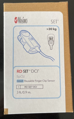 Masimo Adult Finger Sensor Red Set DCI 3Ft #4050 Brand New | eBay