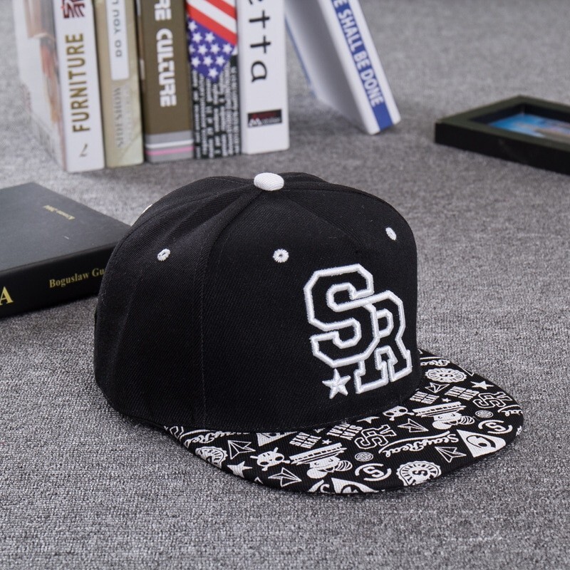 Stay Real Baseball Cap SR Letter Hat Korean Snapback Adjustable Rap Hip ...