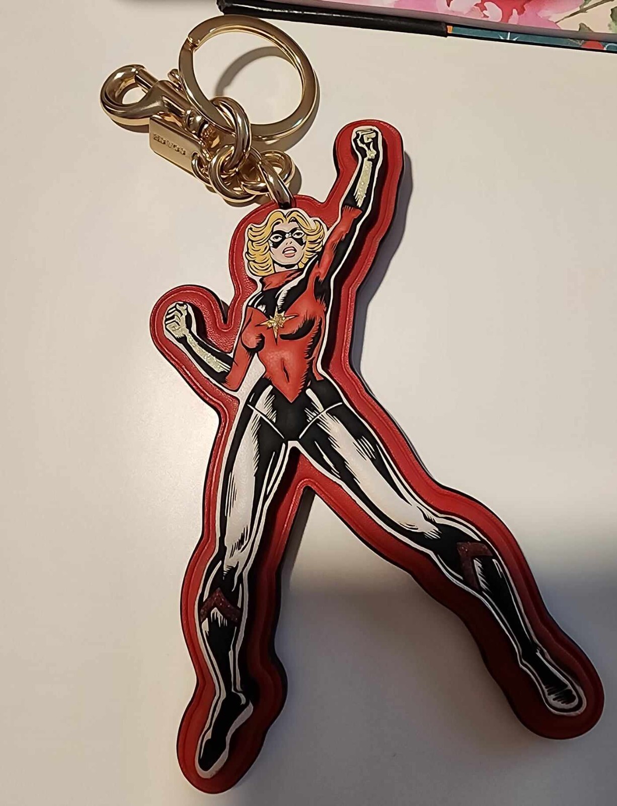 Coach MARVEL Carol Danvers Bag Charm Keychain Pre-own… - Gem