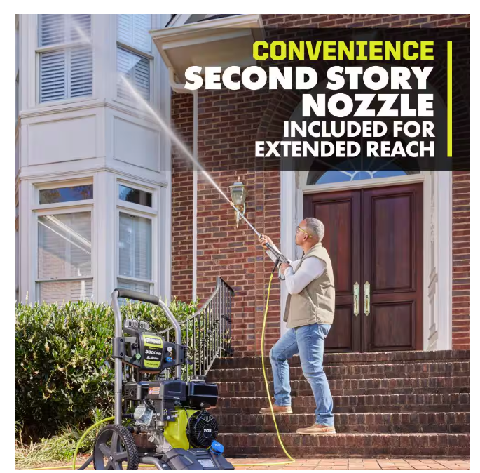 Ryobi 3300 PSI 2.4 GPM Cold Water Gas Pressure Washer 212cc Engine # ...