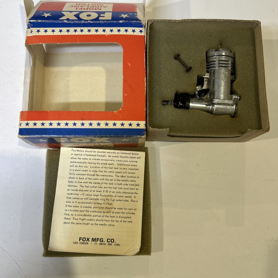 NIB Fox 35 Stunt control line model airplane engine .35 vintage glow ...