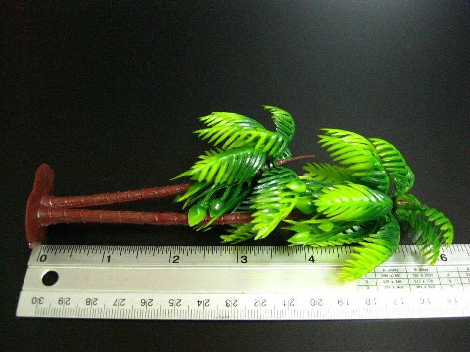 3 Plastic Palm Trees Toys Model 6'' Miniatures Plant Decor Dollhouse ...