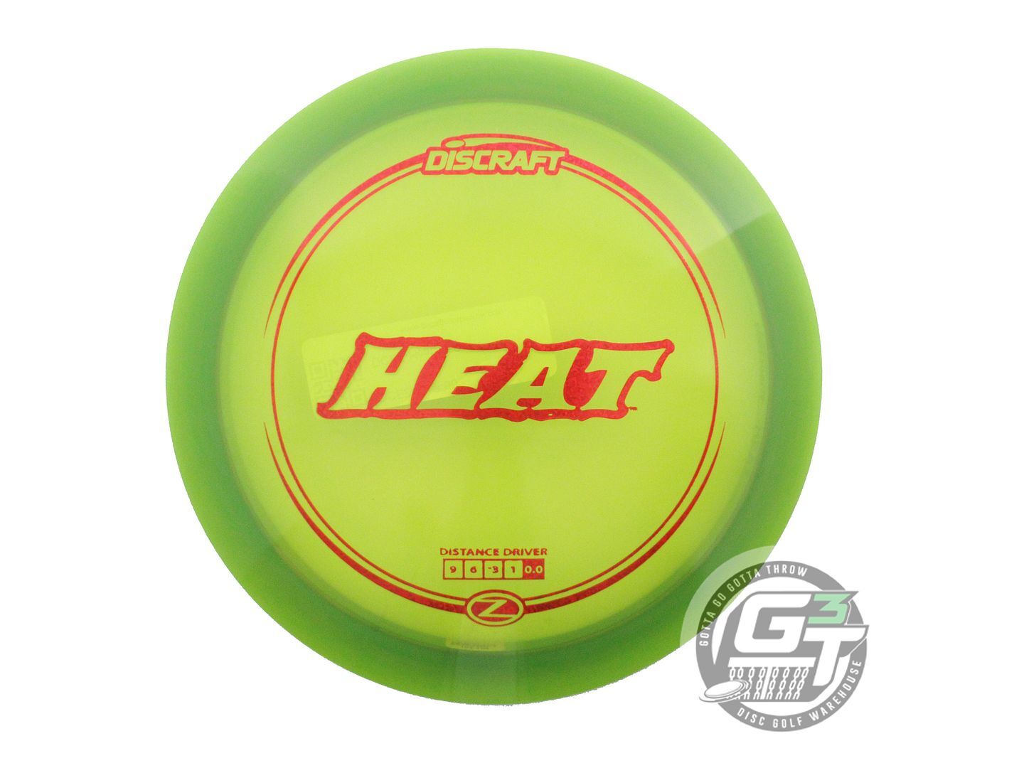 NEW Discraft Z Heat 164-166g Lime Red Shatter Foil Distance Driver Golf ...