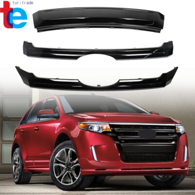 Glossy Black Front Upper & Center & Lower Grille Fit For Ford Edge 2011 ...