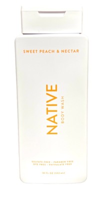 Native Sweet Peach & Nectar Body Wash 18 oz | eBay