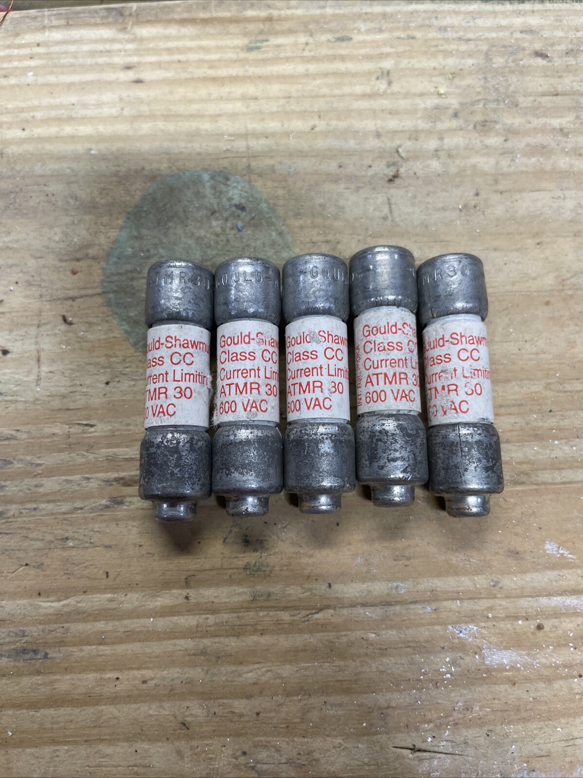 Lot Of 5Gould-Shawmut ATMR30 30 Amp Class CC Current Limiting Fuse ...