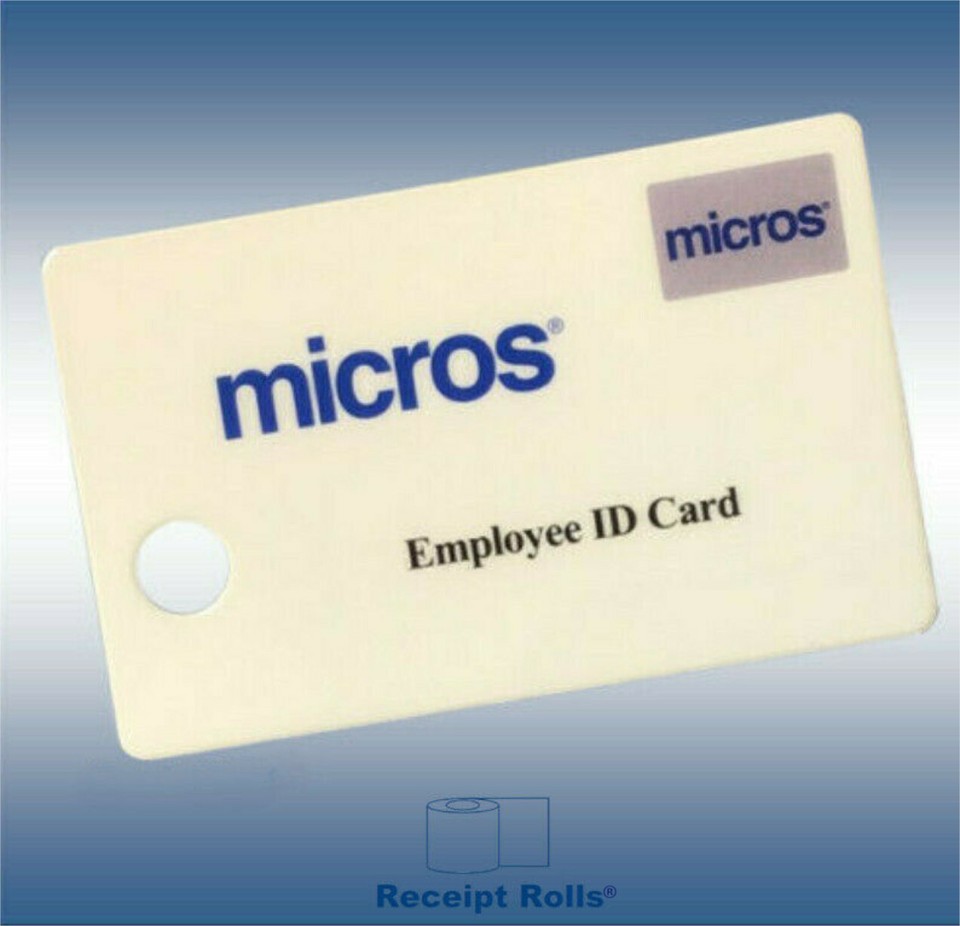 200 Genuine OEM Micros Oracle Magnetic Stripe White Employee Swipe ID ...