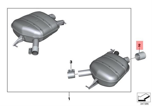 Genuine Tailpipe Trim Chrome BMW F06 F10 F11 F12 F13 F22 F23 F30 ...