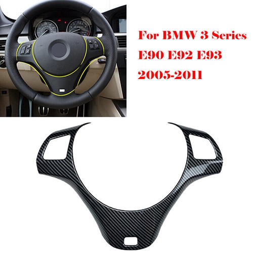 Carbon Fiber Steering Wheel Trim Cover Frame For BMW M 3 E90 E91 E92 ...