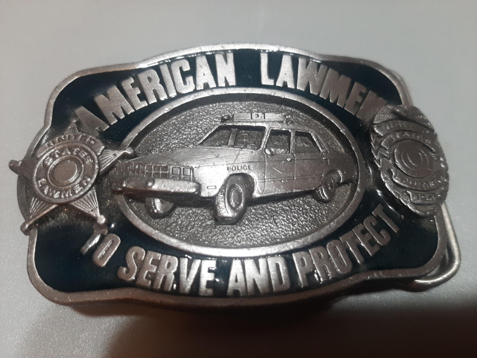 Vintage American Lawman Police Car Badges 3D Metal Be… - Gem