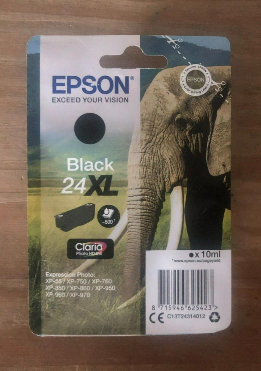 Epson+24xl+Original+Ink+Cartridge+C13T24314012+Black for sale online | eBay