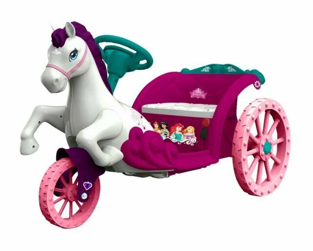 Disney Princess M009009 6V Battery Operated Horse and Carriage ...