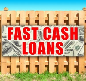 FAST CASH LOANS Advertising Vinyl Banner Flag Sign Many Sizes Available ...