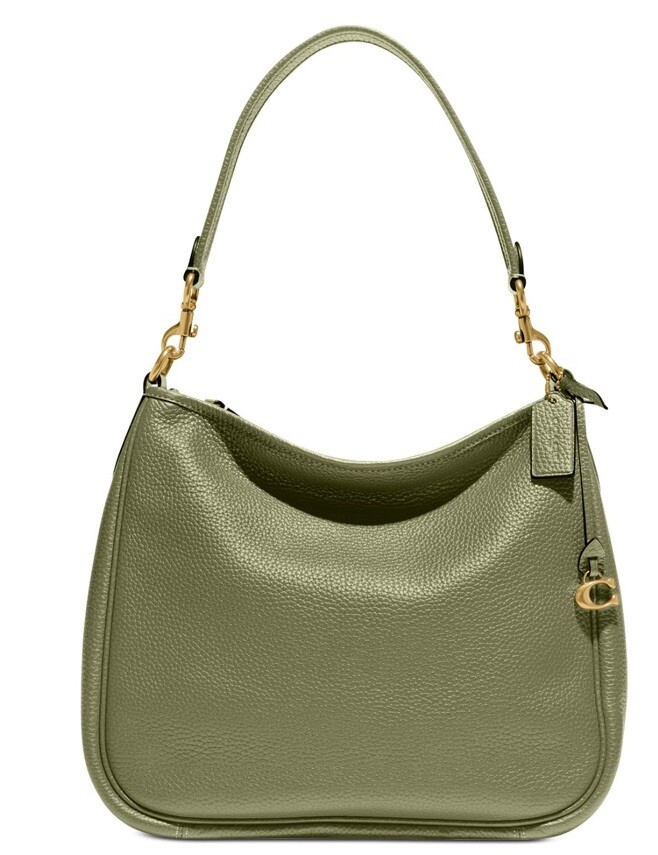️ Coach Cary Brass/Moss Soft Pebble Leather Shoulder Bag Original ...