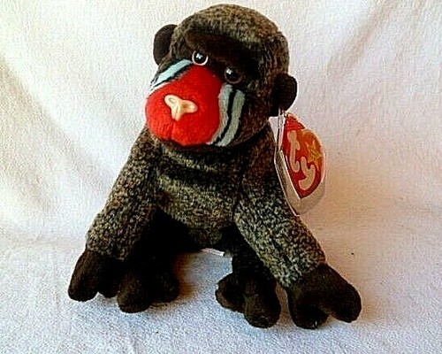 Ty Beanie Baby Cheeks the Mandrill Birthday 18.5.1999 New MWMT ...