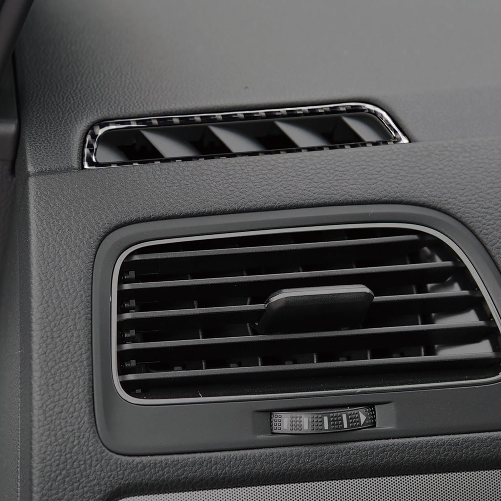 Carbon Fiber Black Side Air Vent Outlet Frame Trim For VW Golf 7 2013 ...