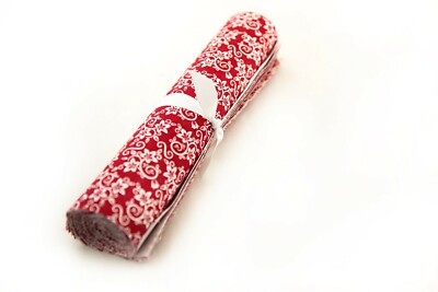 New Red & White Basics pre cut Layer Cake 10 " squares cotton fabric ...