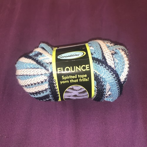 NEW SENSATIONS FLOUNCE RUFFLE YARN Navy/Lt Blue Florence | eBay