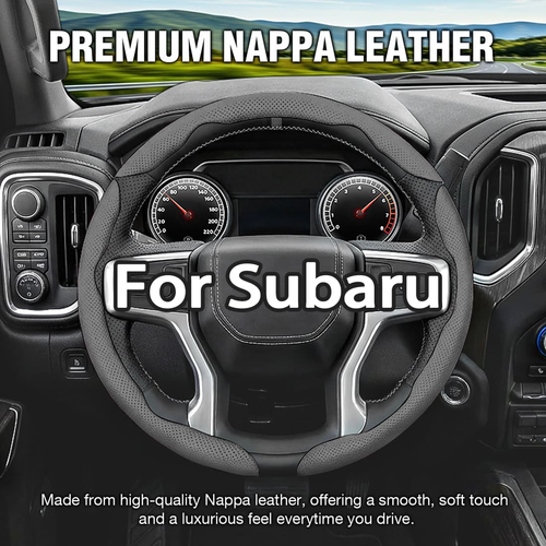 2024 NEW15" Gray Leather 3PCS Segmented Steering wheel Cover for SUBARU ...