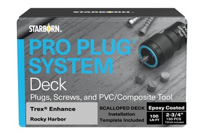 Pro Plug System Trex Rocky Harbor, 100 Lin Ft Kit with Plugs, Screws ...