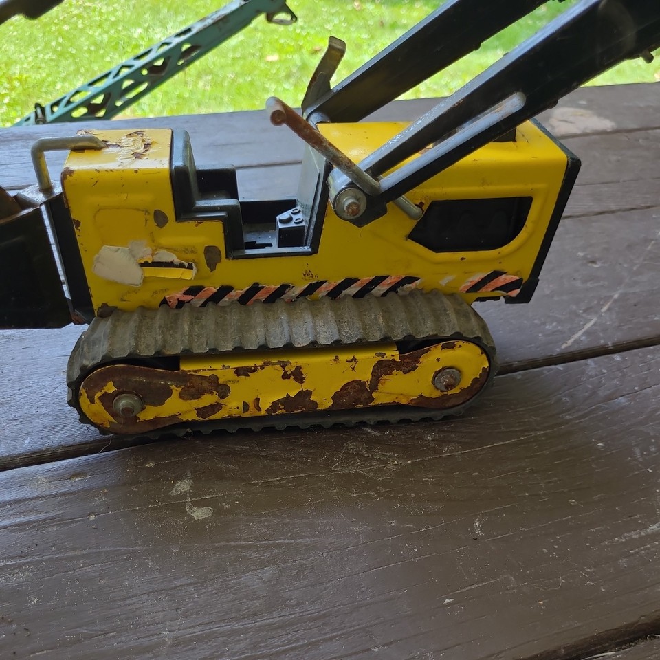 Vintage Tonka Yellow Trencher Backhoe Loader Pressed Steel Toy | eBay