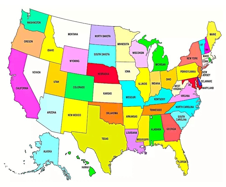 USA MAP the united states of america map 4x6 photograph usa map | eBay