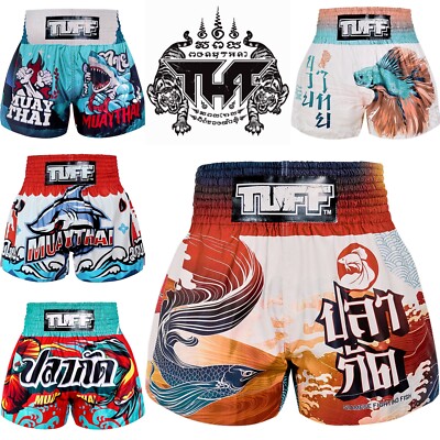 TUFF Muay Thai Shorts Boxing Shorts MMA Kickboxing Training Gym Shorts ...