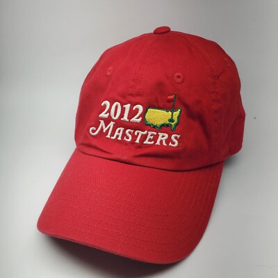 The Master Augusta National Golf Hat Cap Red 2012 Strapback american ...