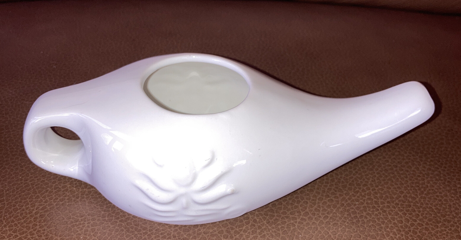 Ceramic White Neti Pot Himalayan Institute Brand Kk14 | eBay