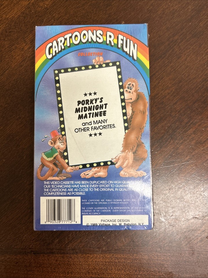 NEW & SEALED! Cartoons R Fun VHS Video Tape Porky Pig Midnight Matinee ...