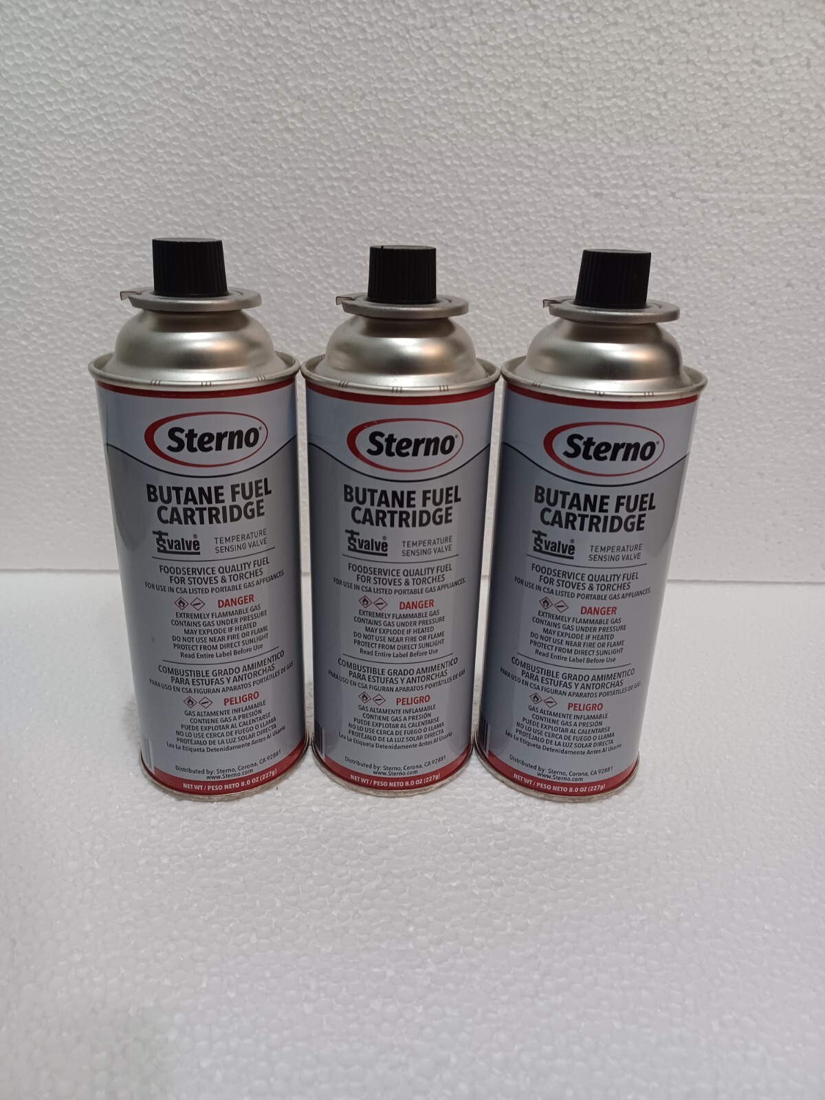 3 Can Lot Sterno Butane Fuel Cartridge for Appliances & Stoves, 8oz New ...