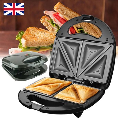 Toastie Maker 2 Slice Sandwich Toaster Non-Stick Machine Easy Clean ...
