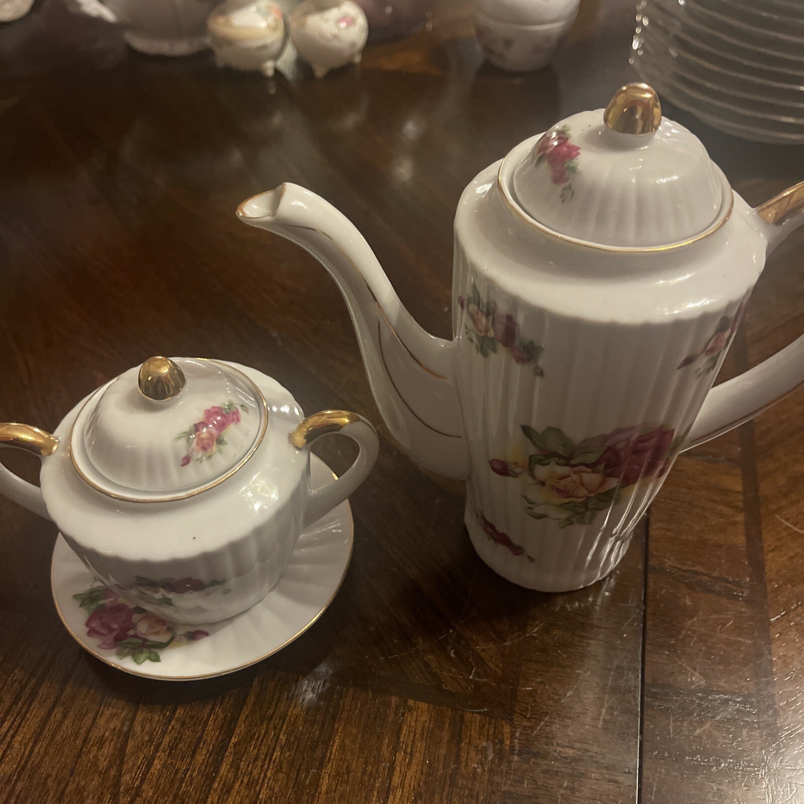 Vintage HAL-SEY FIFTH Japan Hand Painted Tea Set Flower Pattern Set 6 ...