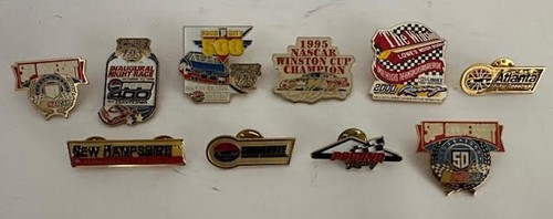 (10) VINTAGE NASCAR SPEEDWAY RACING PINS | eBay