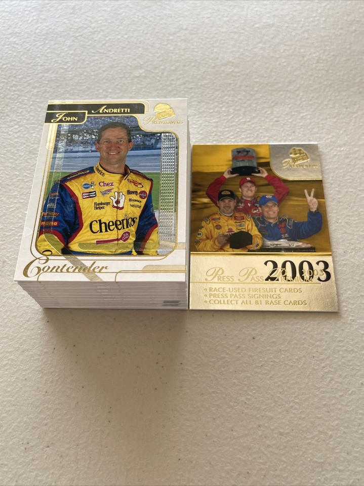 2003 Press Pass PREMIUM VIP NASCAR 50 Card Complete Base Set | eBay