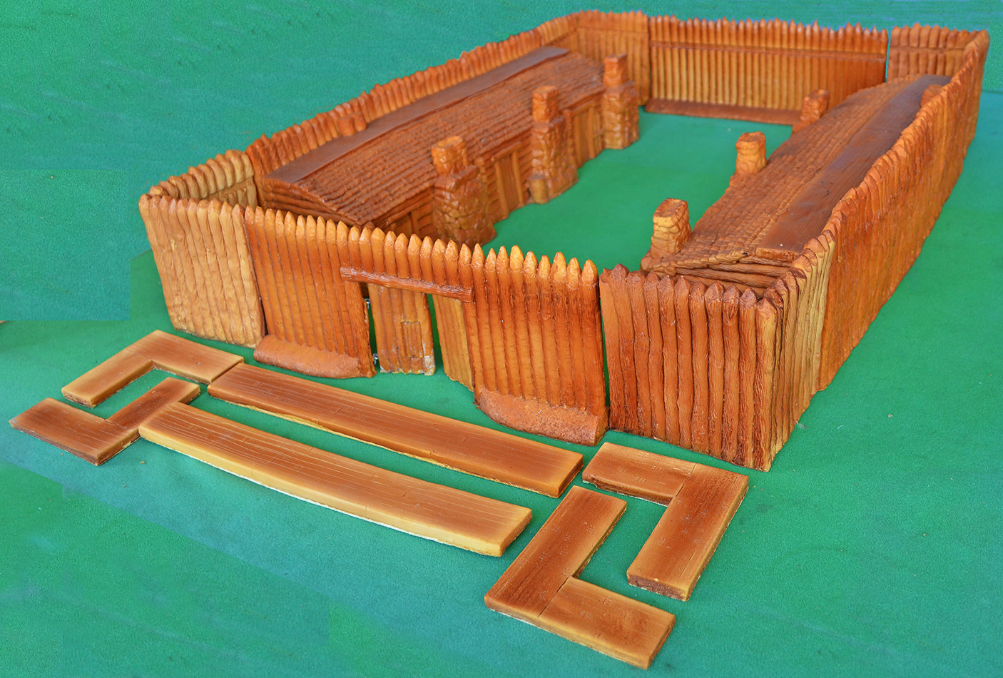 Barzso Davy Crockett Stockade Fort - COMPLETE! - 54mm painted expanded ...