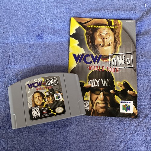 WCW vs. NWO World Tour Nintendo 64 N64 Game with Manual 1997 AUTHENTIC ...