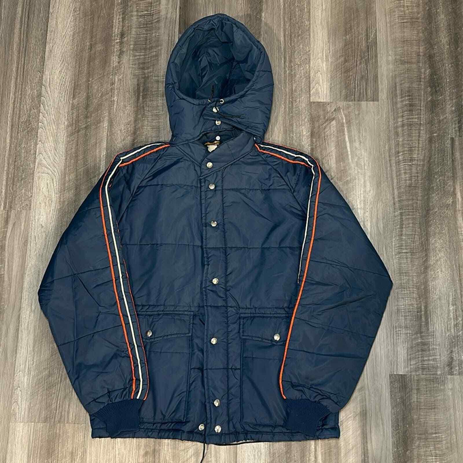 Swingster Vintage Hooded Puffer Jacket - Large - Gem