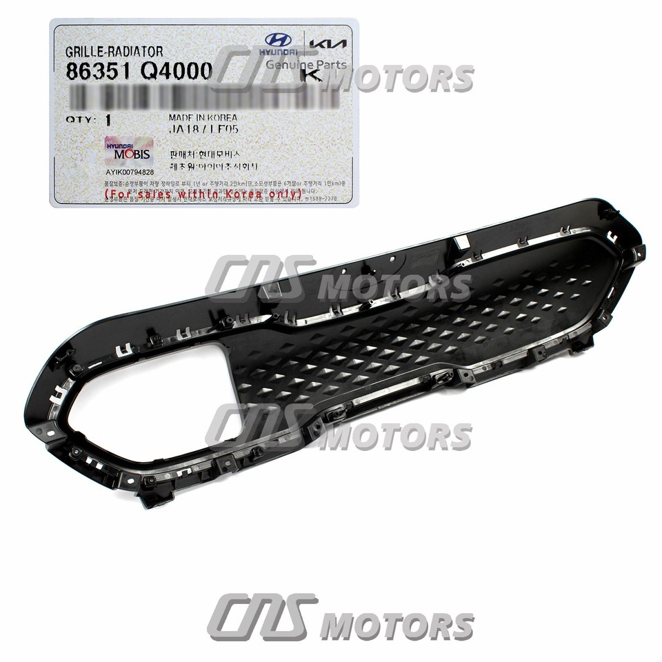 GENUINE Front Bumper Grille Upper for 2019-2022 Kia Niro EV 86351Q4000 ...