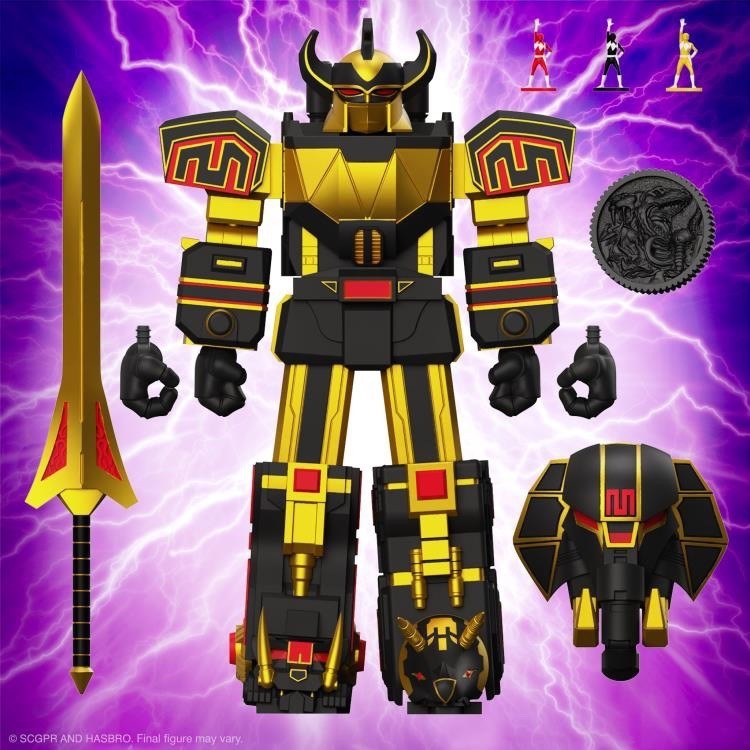 Super7 Mighty Morphin Power Rangers - ULTIMATES - Megazord (Black/Gold ...