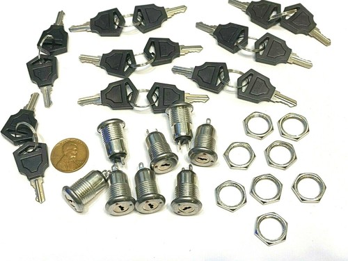 8 Pieces Metal on off switch key lock 2 position spst security A2 | eBay