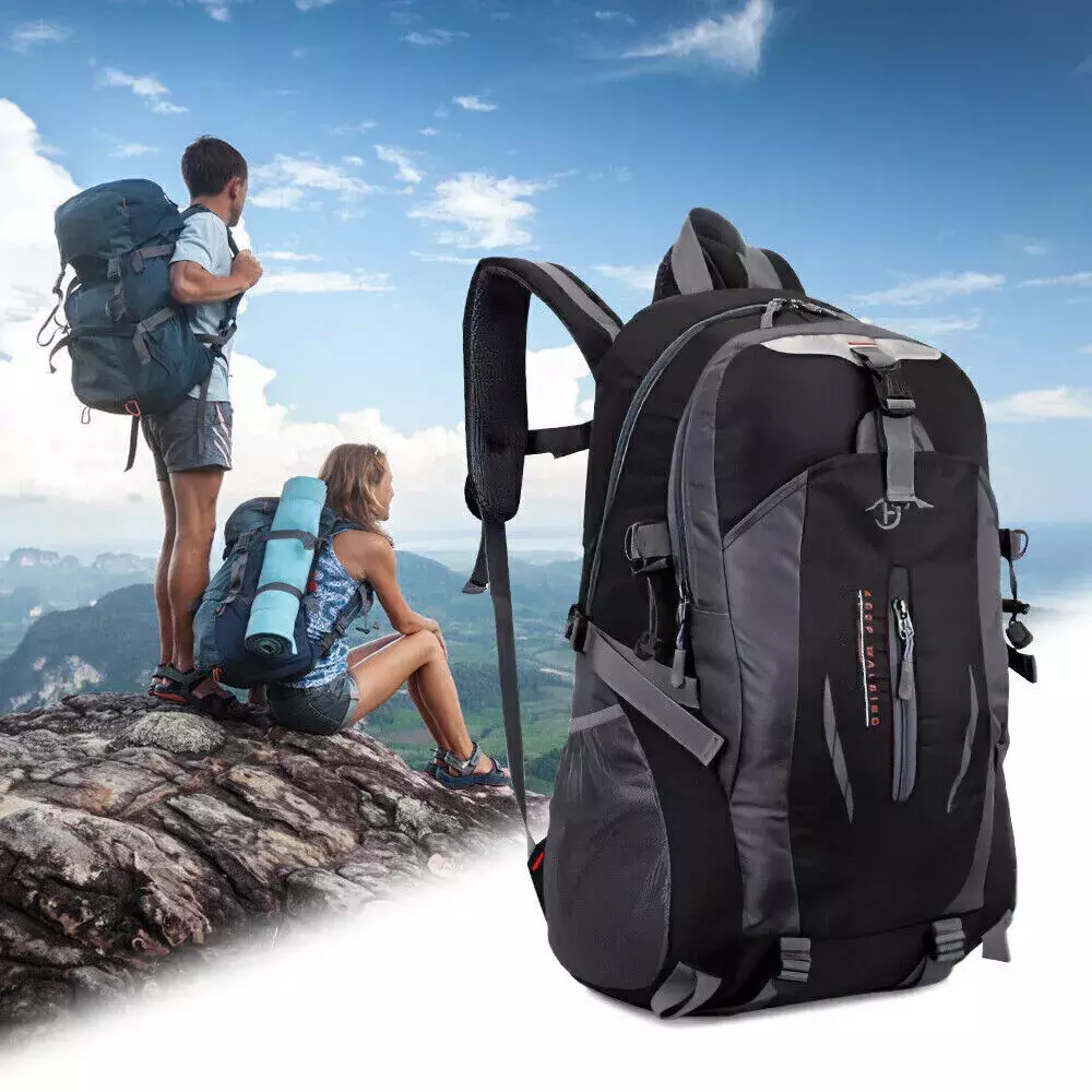 40L Hiking Backpack Outdoor Camping Rucksack Waterproof Shoulder Travel ...